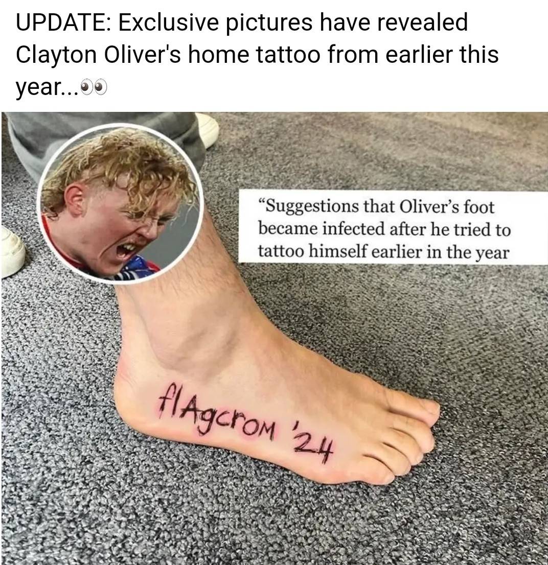 Clayton Oliver Tattoo Meaning, Foot Infection Rumor, Net Worth 2025 and Age - NAYAG Today