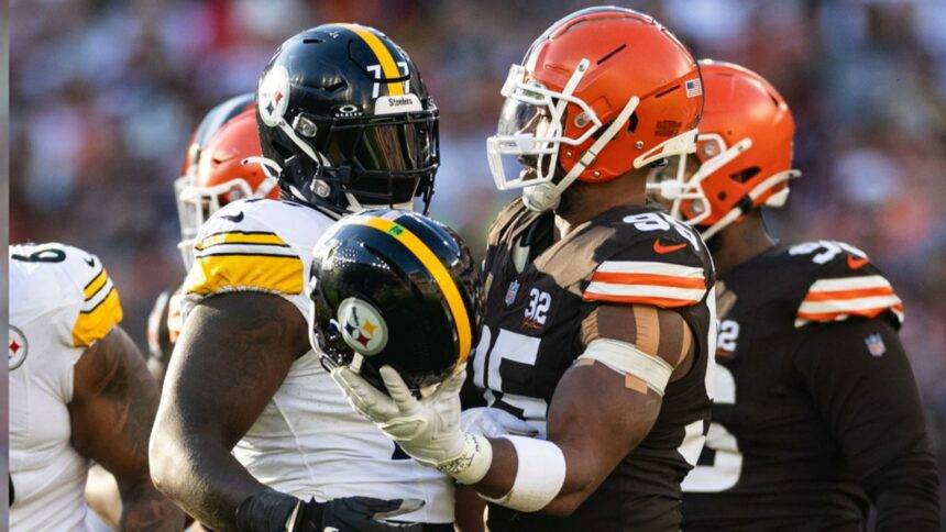 Myles Garrett Helmet Video, Myles Garrett Fights Mason Rudolph Video ...