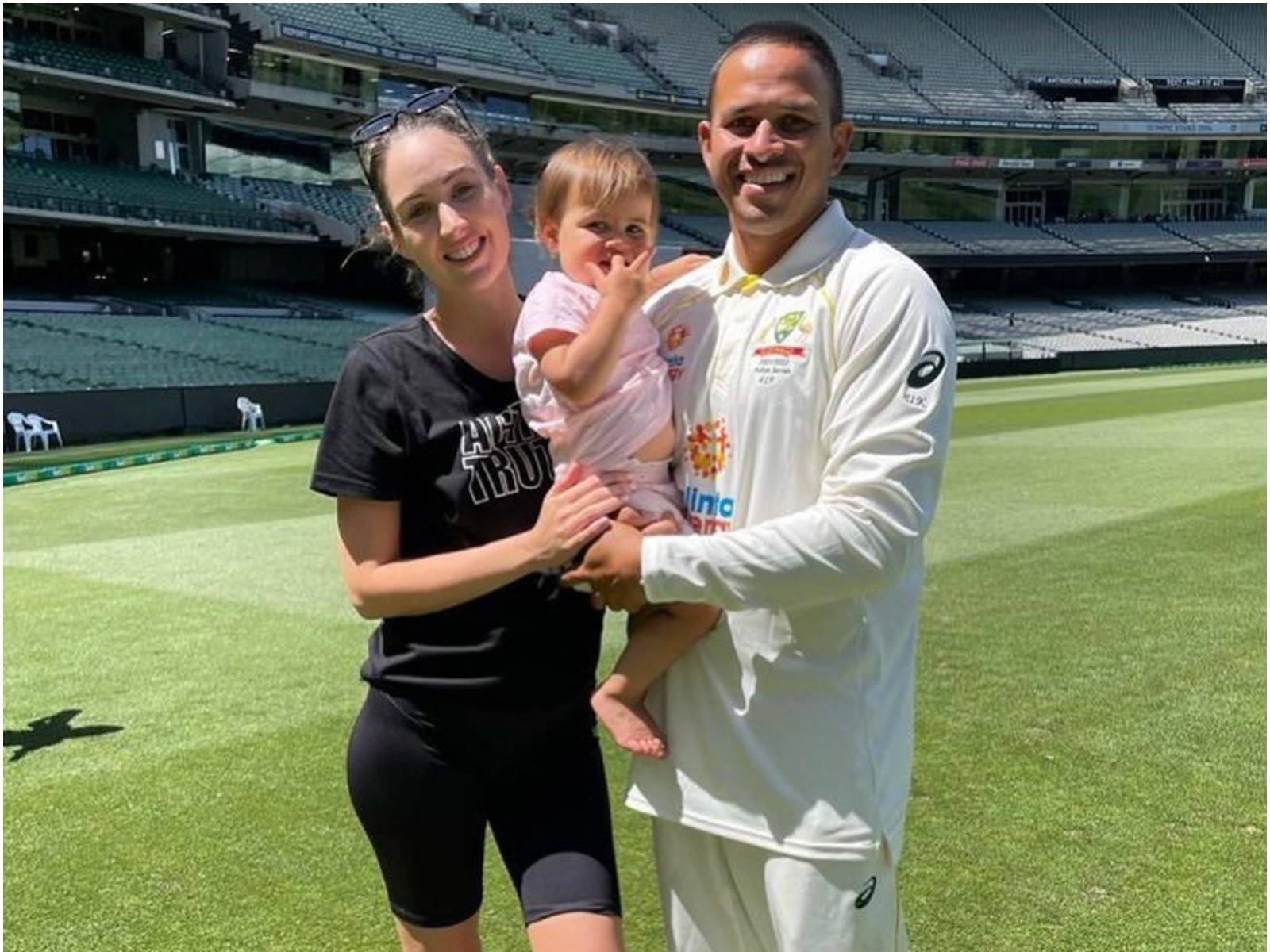 Usman Khawaja ICC News, Cricketer Usman Khawaja Shoes With Daughter's ...