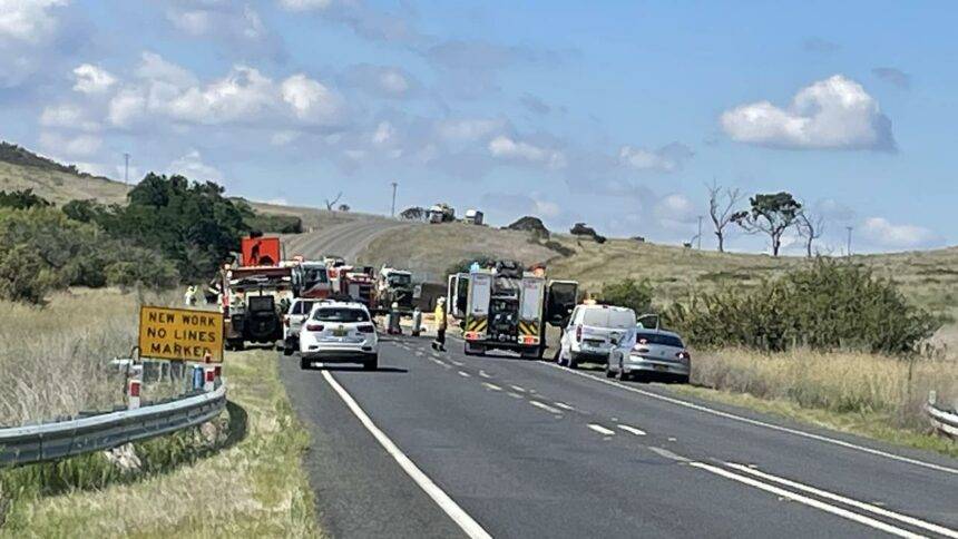 Crash Monaro Highway Today Serious Multi Vehicle Crash Shuts Down
